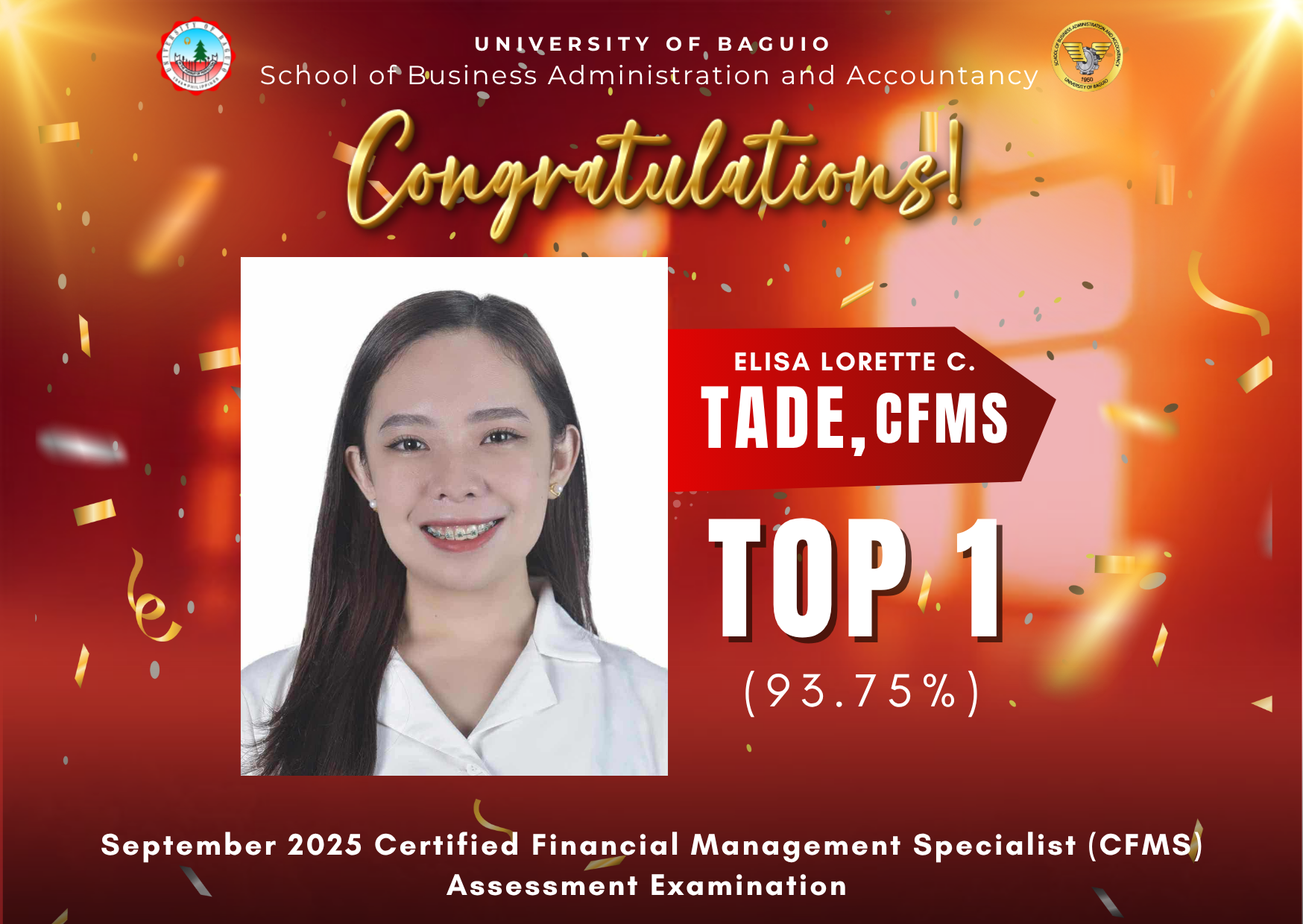 UB Student Tops the National Certified Financial Management Specialist ...